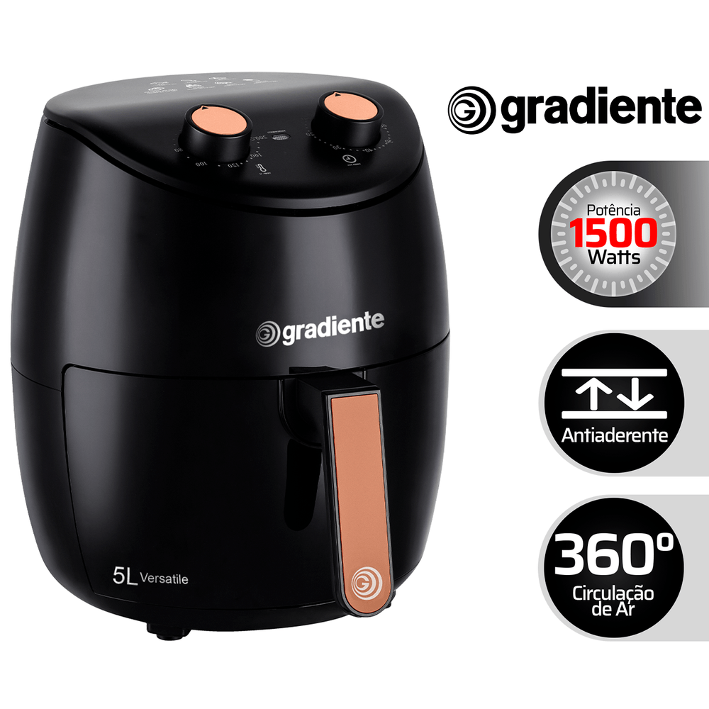 Fridadeira Air Fryer 5L Versatile PGAF500 - Gradiente - Loja Oficial ...